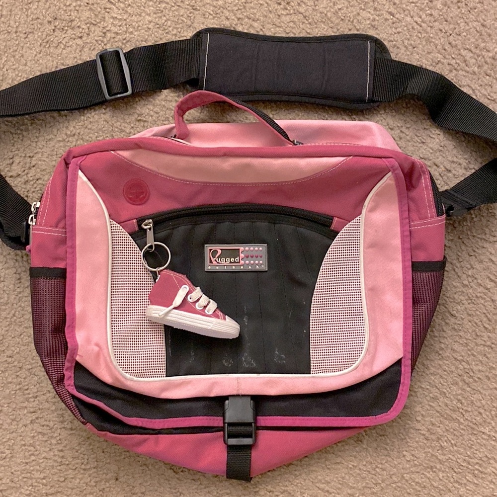 Vintage Y2k Rugged Outback Pink Crossbody Messenger B… - Gem